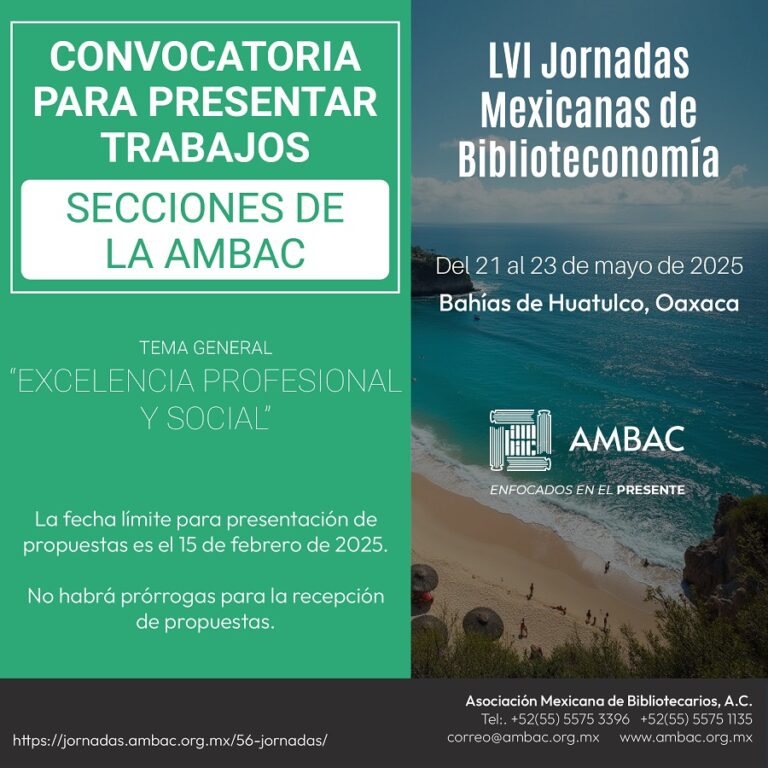 Convocatoria para presentar trabajos – Secciones de la AMBAC 2025 – AMBAC